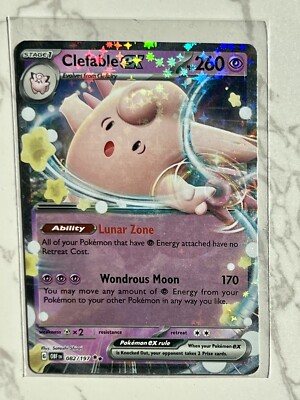 Pokémon TCG Clefable ex SV03: Obsidian Flames 082/197 Holo Double Rare ...