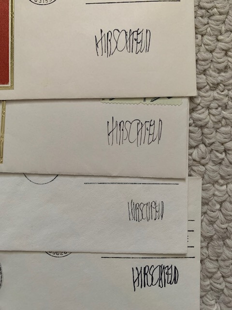 HIRSCHFELD LOT OF 8 authentic hand signed vintage First Day Covers MUST ...
