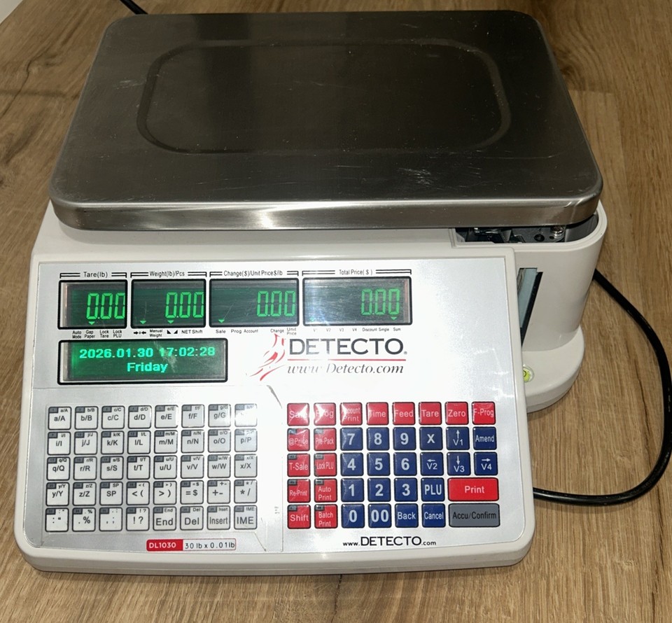 Detecto DL1030 - Price Computing Scale with Integral Printer. 30 lb X 0 ...