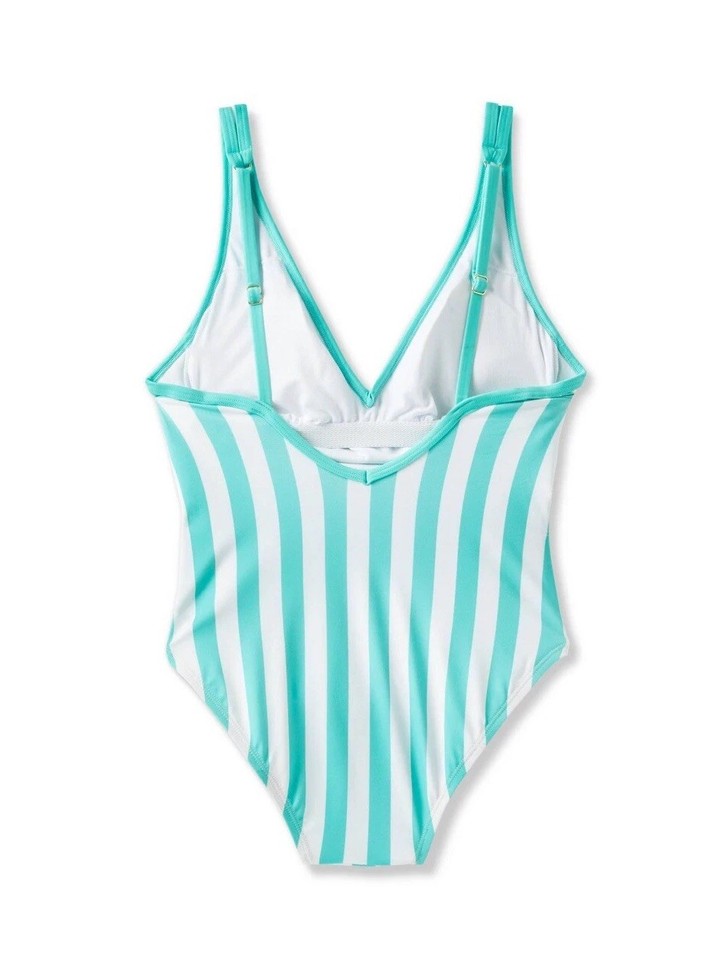 Kona Sol One Piece Swim Suit High Leg Turquoise Swimsuit Bathing Suit ...