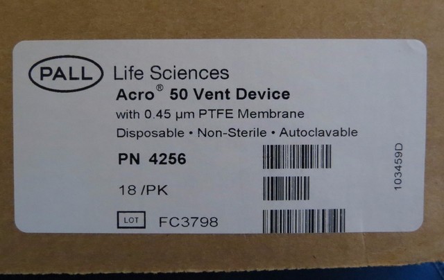Pall Corporation 4256 Vent Filter ACRO 50 for sale online | eBay