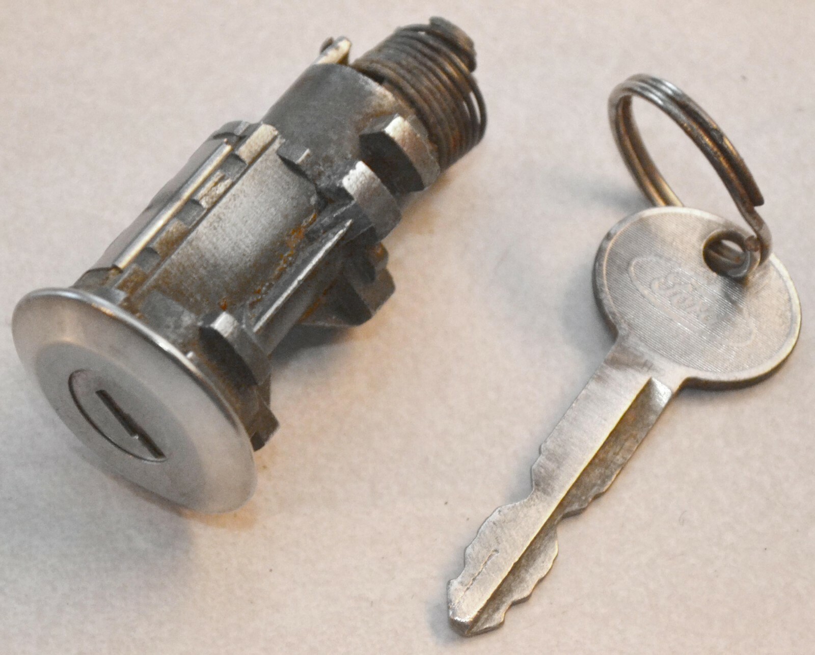 Ford Trunk Lock Cylinder with Family of Fine Cars Key 1960s 1970s ...