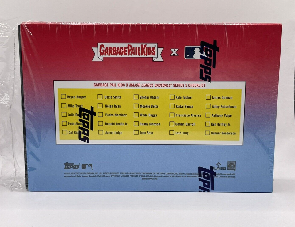 2023 Topps Garbage Pail Kids X MLB Series 3 "EMPTY BOX" GPK DAVID GROSS ...
