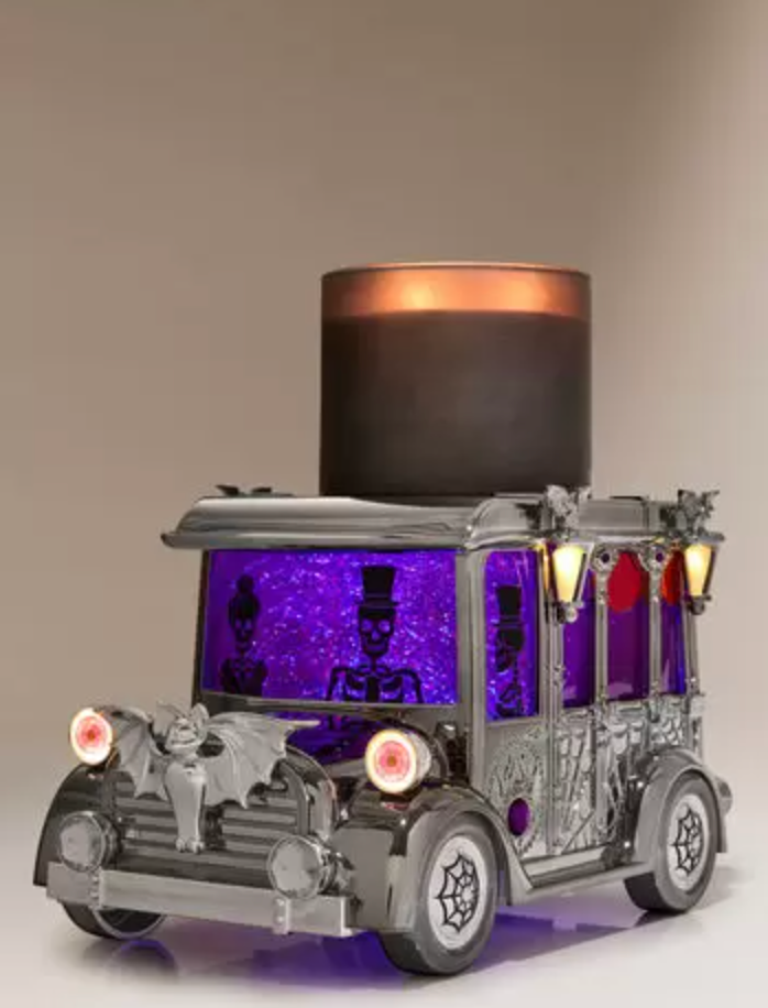 Bath & Body Works Halloween 3-Wick Light Up Hearse Candle Holder, NEW ...