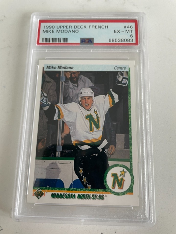 1990 Upper Deck French Mike Modano Rookie RC Card PSA 6 | eBay