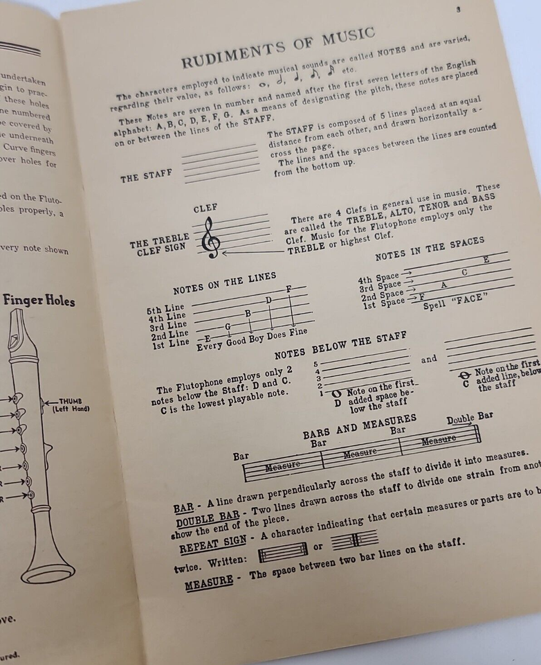 Elementary Flutophone Method Pre Band Instruments Recorder Kids School ...