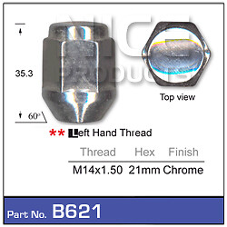NICE PRODUCTS Chrome Nut B621 B621 | eBay