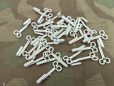(SET OF 10PCS ) WWII GERMAN TUNIC BELT HOOKS ALUMINUM SILVER | eBay
