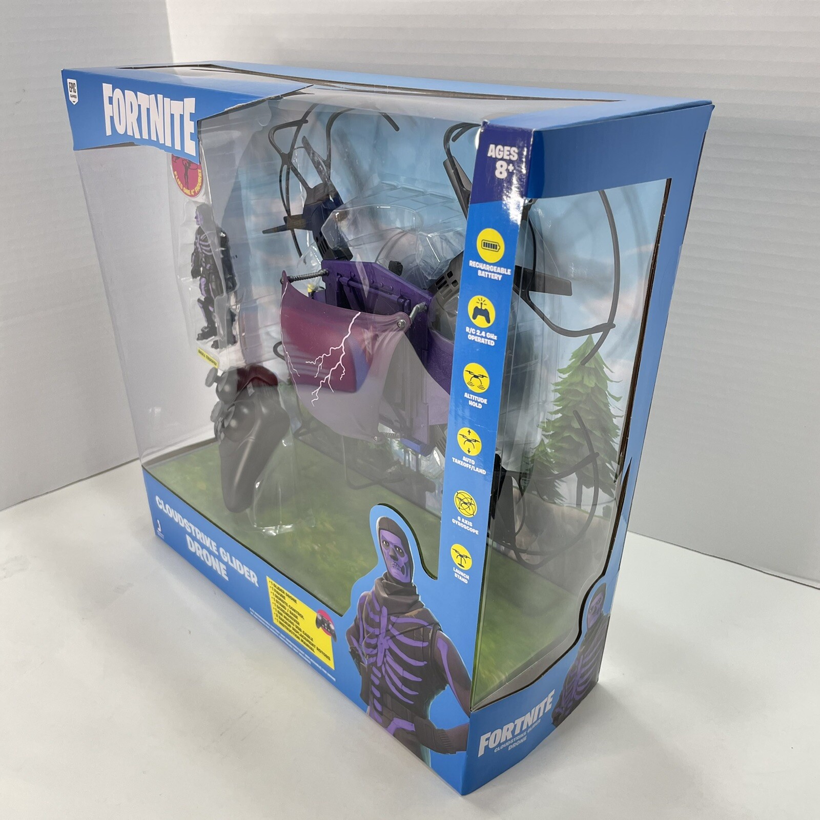 Jazwares Fortnite Cloudstrike Glider Drone with Skull Trooper Figure ...
