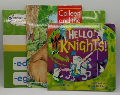 Kid's books ~4-6yrs Lot of 3 Colleen And The Bean, Hello Knights, Learn ...