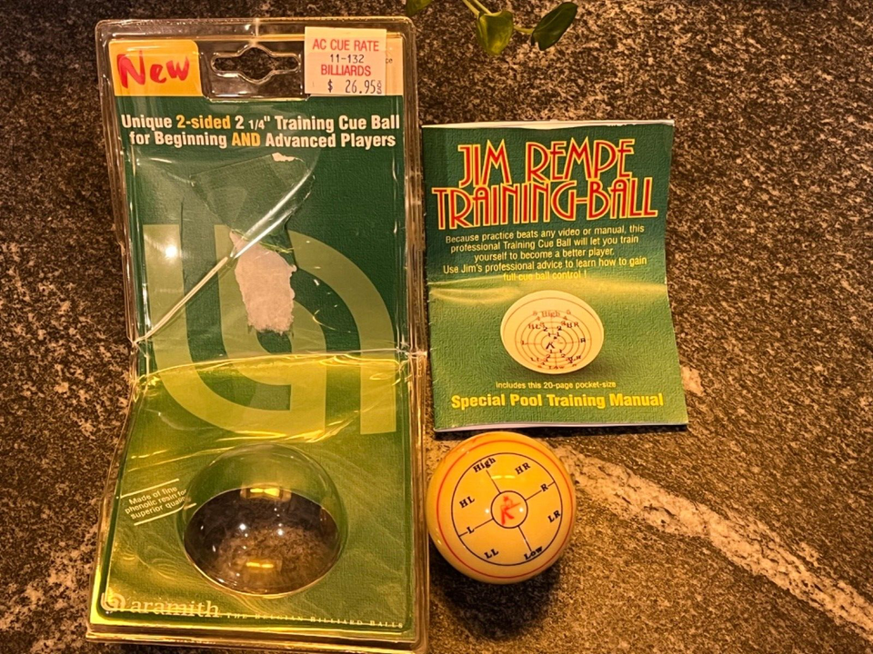Vintage Jim Rempe JR Training Pool Billiard Cue Ball | eBay