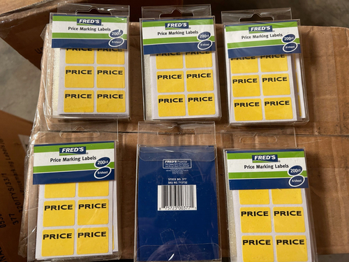 Yellow Price Labels 1200 adhesive Blank garage Sale marking stickers ...