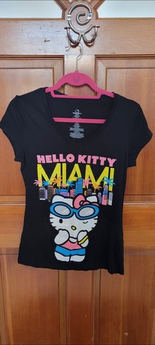 Hello Kitty Miami Palm Tree Womans Shirt Medium - Gem