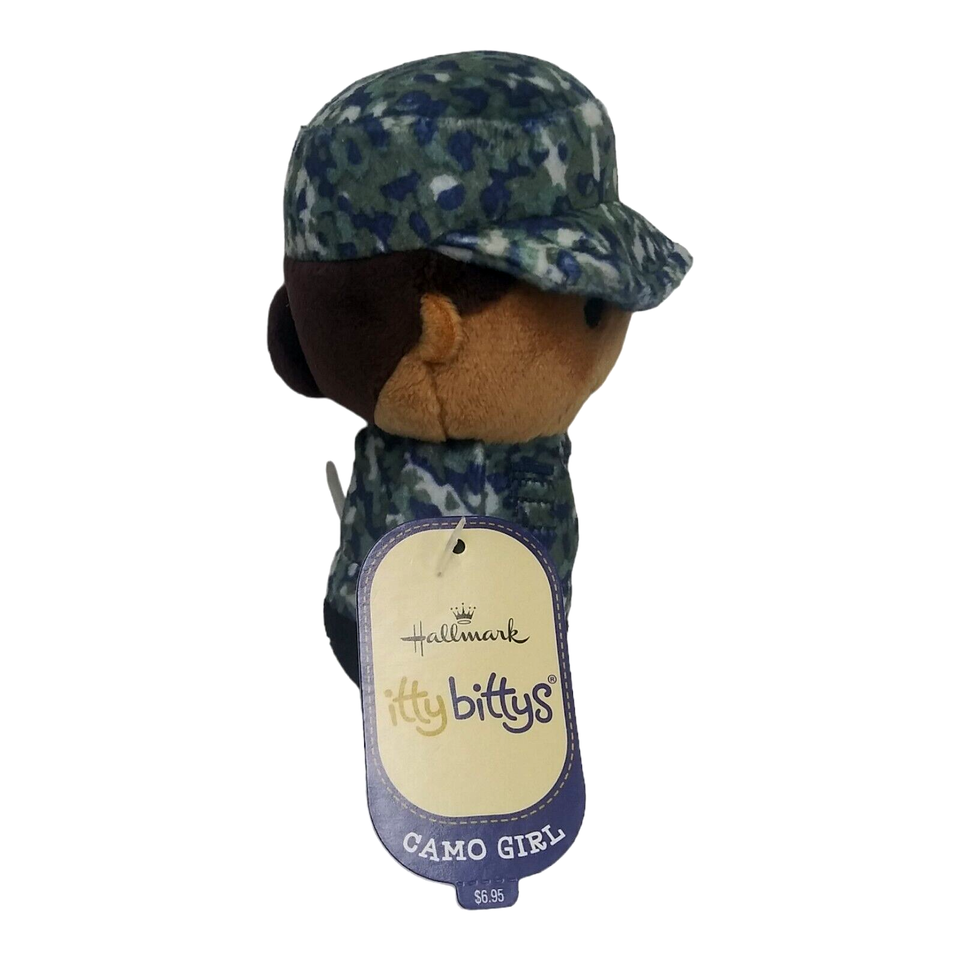 Hallmark Itty Bittys Military GIRL Plush Blue Camo Army Marine Stuff ...