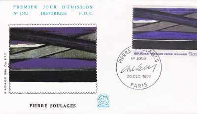 France 1986 FDC Stone Soulages yt | eBay