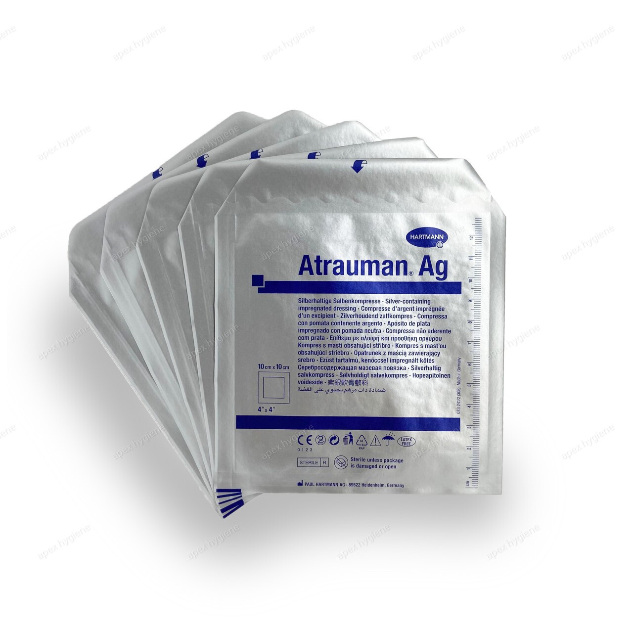 X5 Atrauman AG Silver Impregnated Tulle Dressings 5 X 5 Cm 499571 for ...