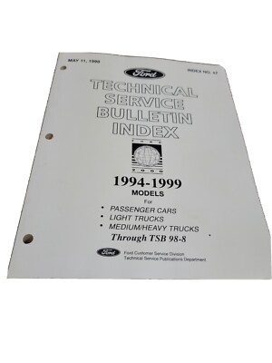 Ford Technical Service Bulletin Index 1994-1999 Models No. 47 | eBay