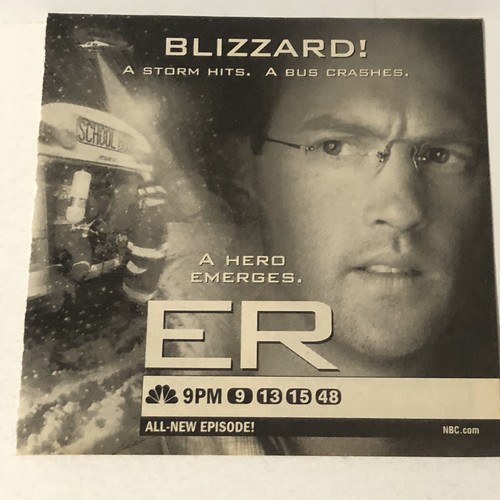 ER Blizzard Tv Guide Print Ad Anthony Edwards TPA18 | eBay