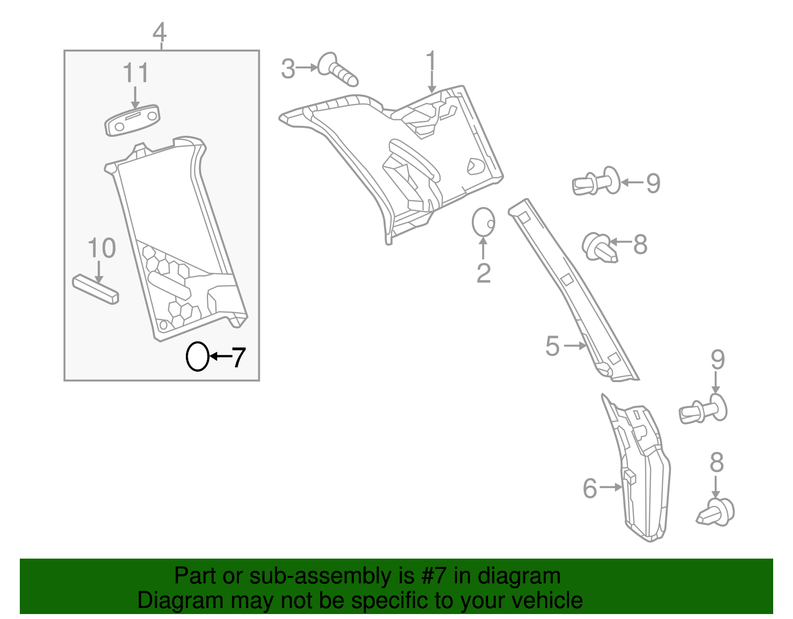 Mercedes-Benz+0009914698+Genuine+OEM+QTR+Trim+Panel+Clip for sale ...