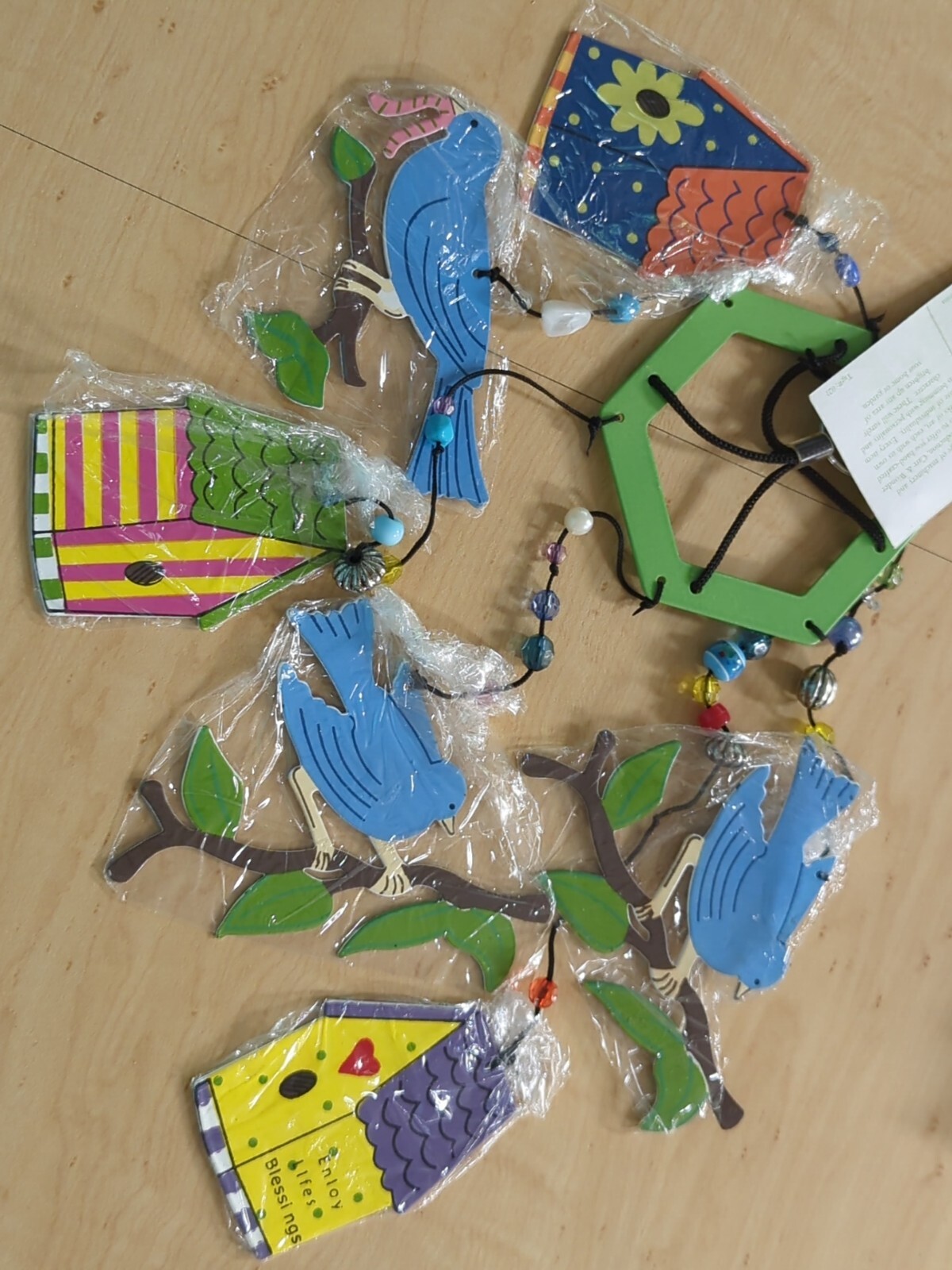 Care & Wonder Whimiscal- BIRDS- Wind Chimes/Mobile 13" Long NOS. Boxed ...