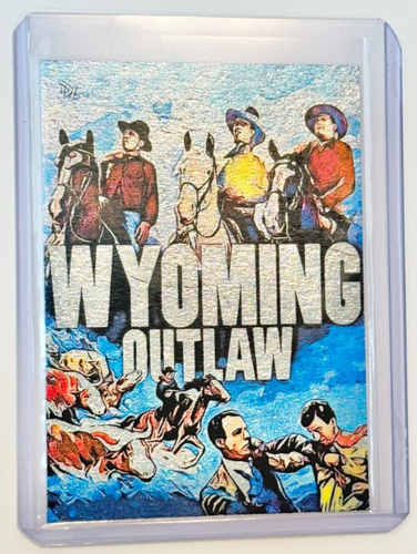John Wayne Platinum Plated Artist Signed "Wyoming Outlaw" Trading Card ...