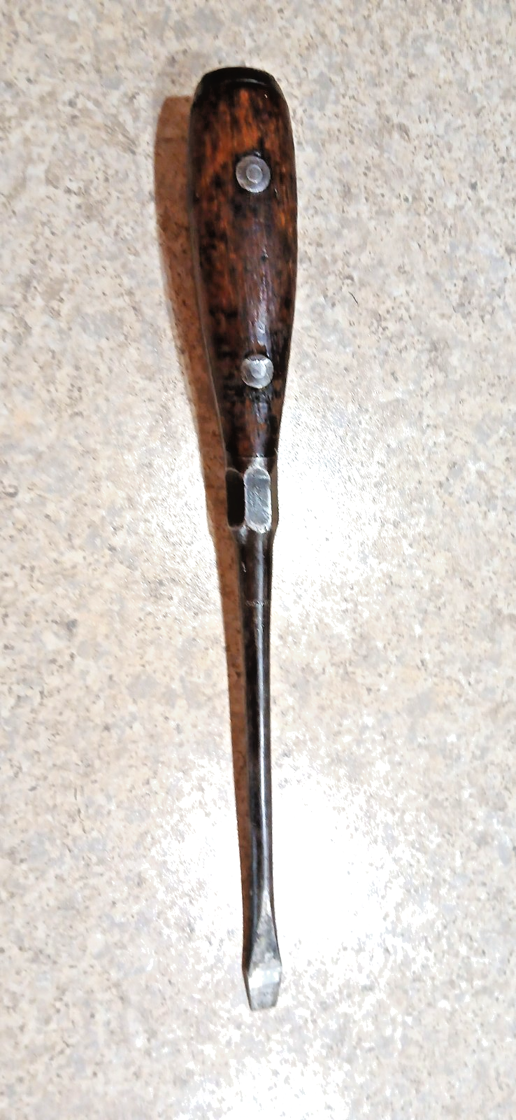 Vintage Antique Metal Scredriver With Wooden Handle Handmade 11 1/4 ...