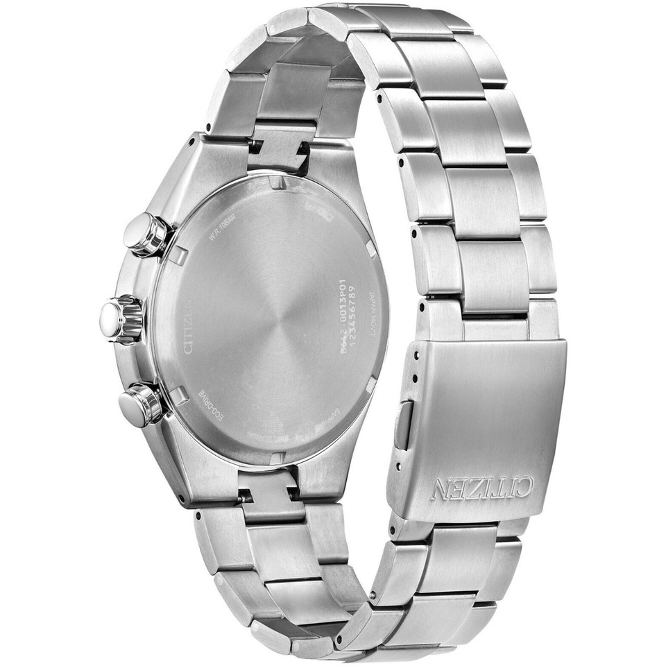Citizen Men's Watch Brycen Chronograph Red Dial Titanium Bracelet ...