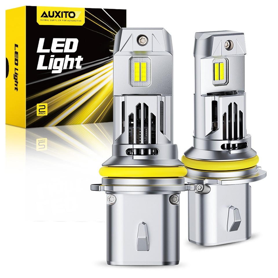 9007 HB5 LED Headlight Bulbs AUXITO 6500K White High Low Beam 2X Super ...