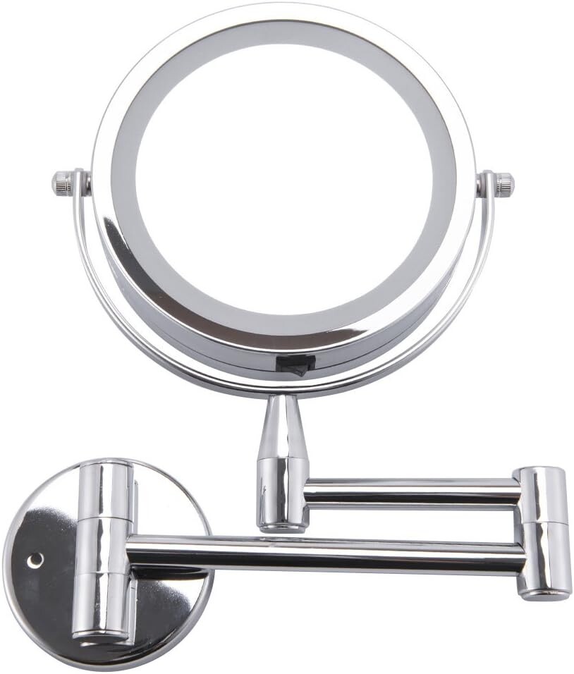 Wall Mounted Make up Mirror,3x Magnify, Double Side, Led light, 360 ...