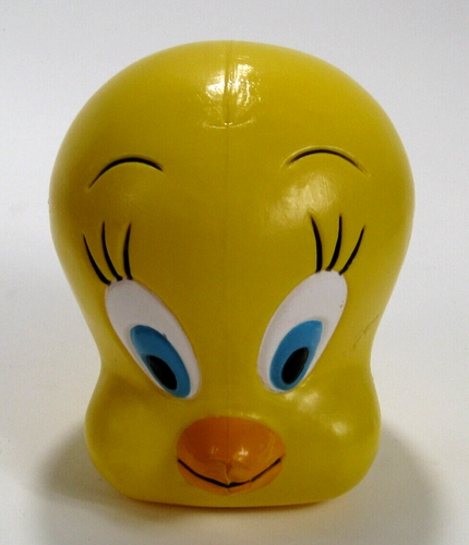 Vintage Looney Tunes Tweety Bird Head Coin Bank 1997 Plastic Bust ...