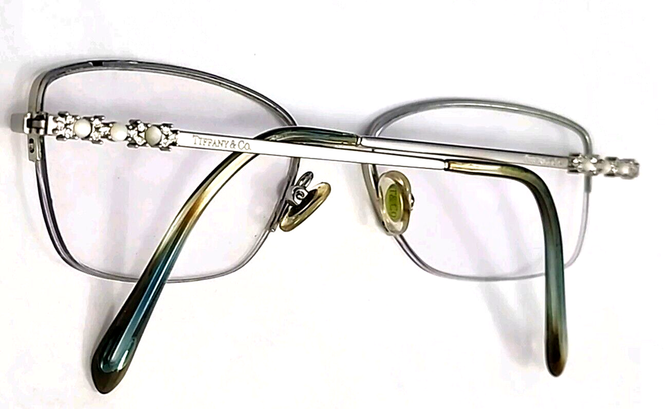 Tiffany & Co TF1109 H-B 6098 Silver Half Rim Eyeglasses Frame 51-17 135 ...