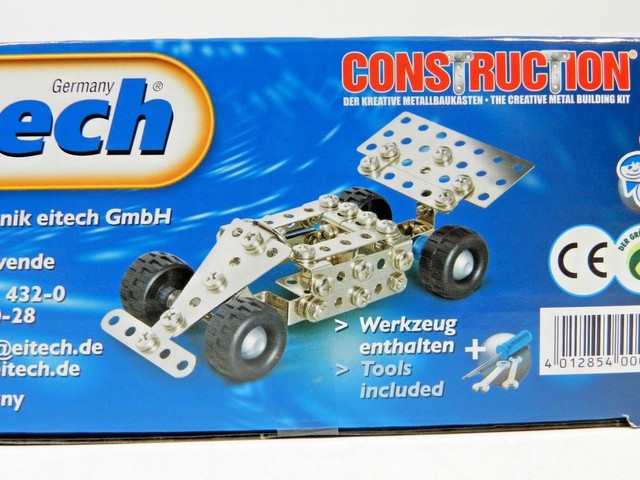 RARE Discont Retired Eitech C85 85 Metal Construction Erector Kit Race ...