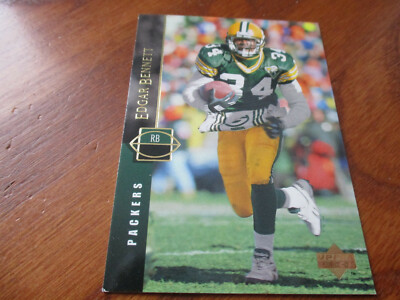 edgar bennett (green bay packers - rb) 1994 upper deck card #160 nr ...