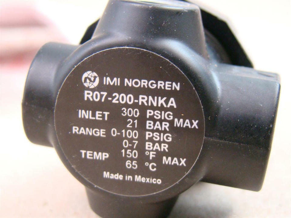 IMI Norgren Air Regulator 300 Psi, R07-200-RNKA | eBay