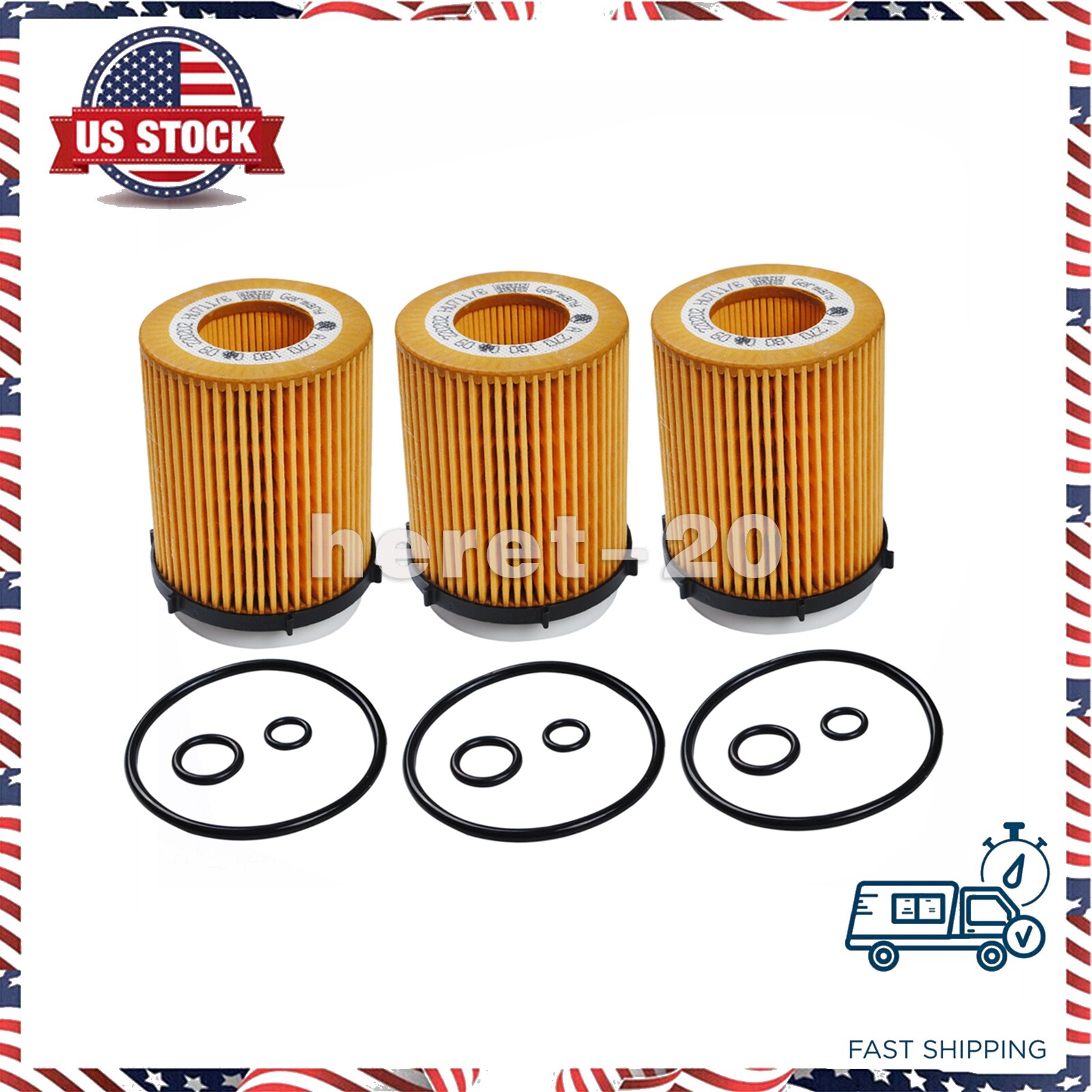 3Pcs Oil Filters A2701800109 For Mercedes-Benz SLK300 A220 GLA250 ...