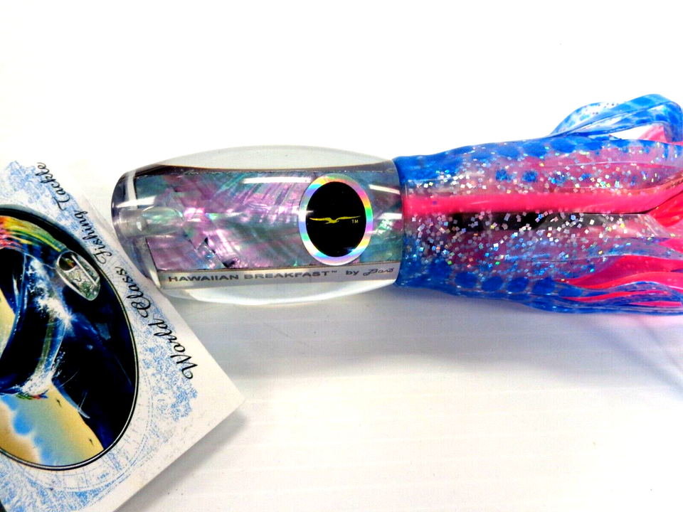 Black Bart Hawaiian Breakfast Trolling Lure Med-Heavy - PAUA HEAD/ PINK ...
