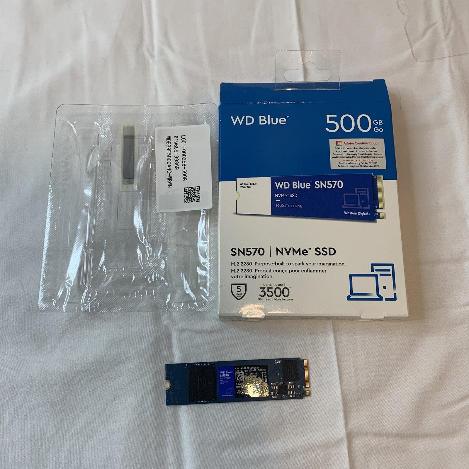 Open Box WD Blue SN570 NVMe 500GB Internal SSD Solid State Drive, M.2 2280