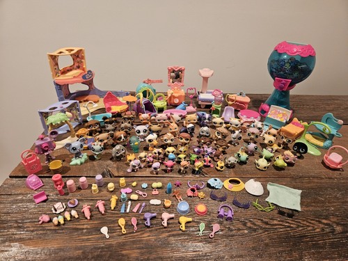 HUGE LPS Littlest Pet Shop Authentic RARE Lot 65 Pets + Accessories ...