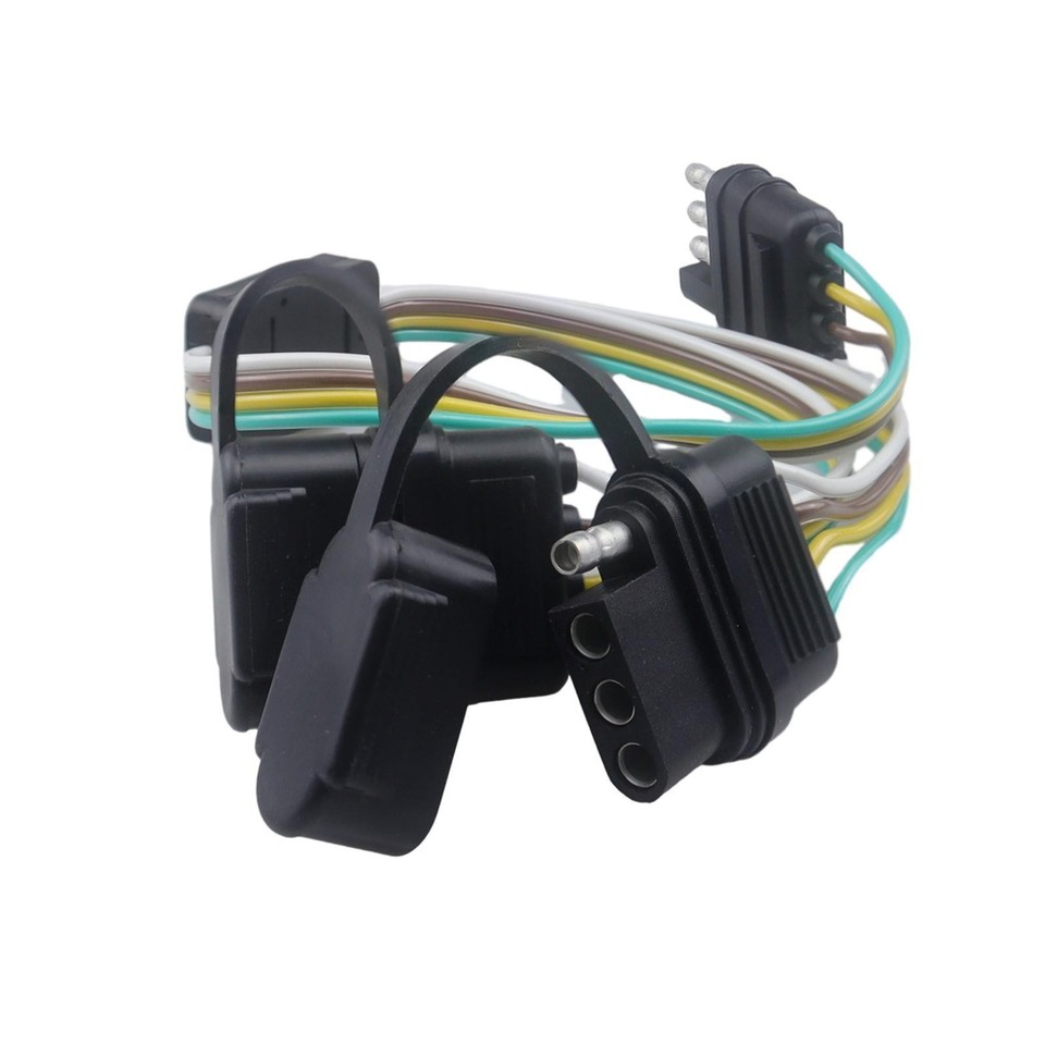 Trailer Wire Extension Plug 4 Wire Flat Connector 4 Pin Hitch Light ...