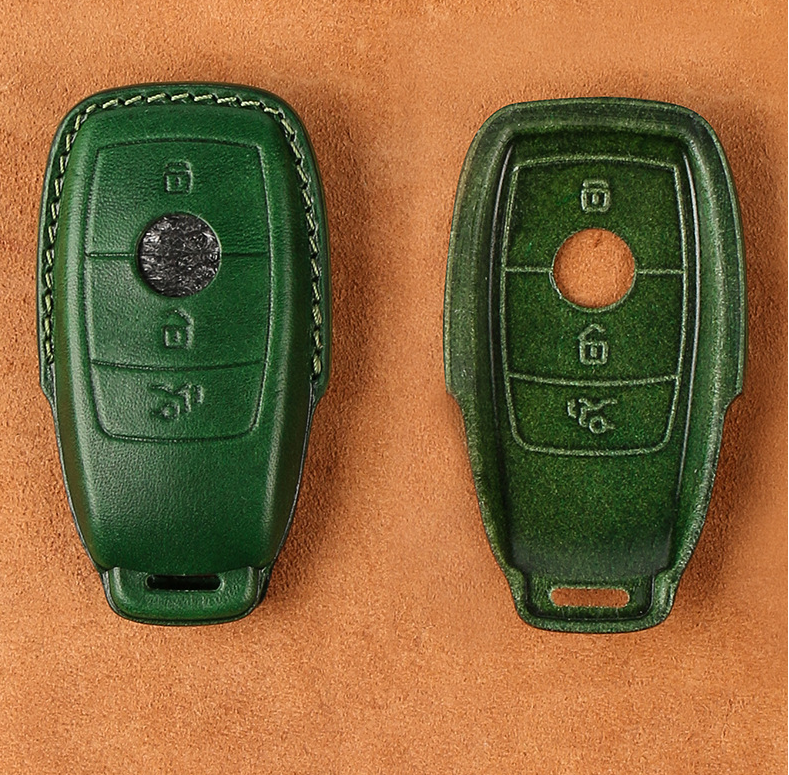 Genuine Leather Car Key Fob Case Cover For Mercedes Benz A B C E S G ...