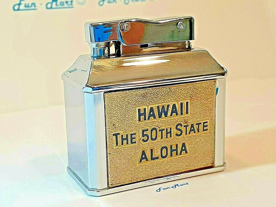 Vintage Commemorative HAWAII LIGHTER / Complete, Clean, & Works Great ...