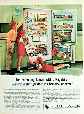 Frigidaire refrigerator frost proof freezer ad vintage 1962 ...