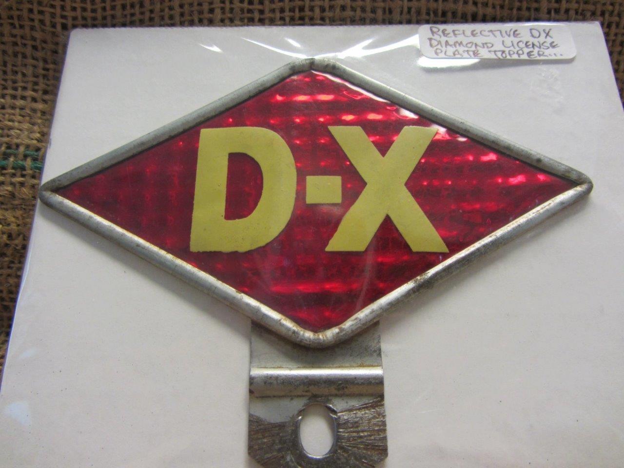 Vintage Reflective DX Gasoline Tag Sign Antique Gas Oil Station Auto ...