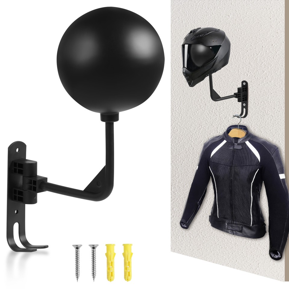 Motorcycle Helmet Holder Mount Helmet Rack 180° Rotation Metal Helmet ...