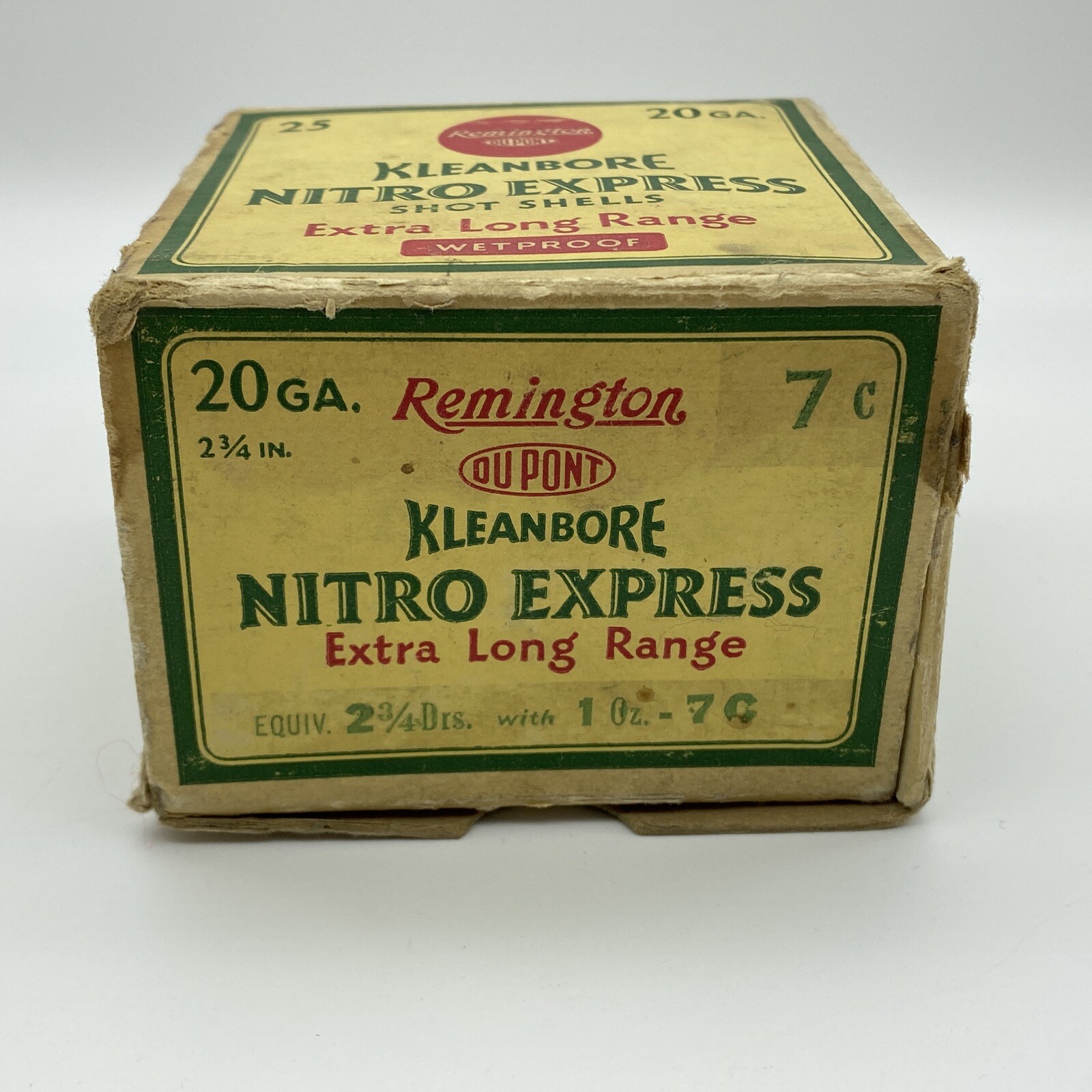Vintage Remington Kleanbore Nitro Express Shot Shells Empty Box 20 Ga ...