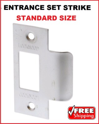 Lockwood Satin Chrome Strike plate Door Lock Latch Striker fits ...