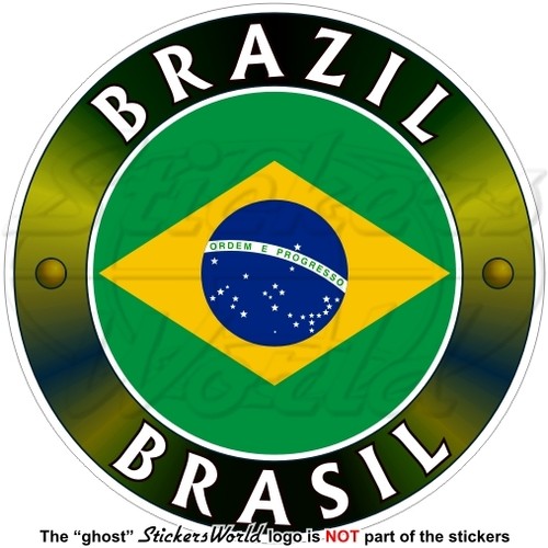 BRAZIL BRASIL Flag Brazilian 100mm (4") Vinyl Bumper Sticker, Decal | eBay