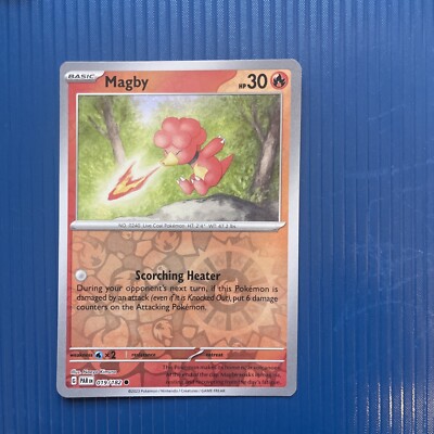 Pokemon TCG - Paradox Rift - Reverse Holo - Magby - 019/182 | eBay