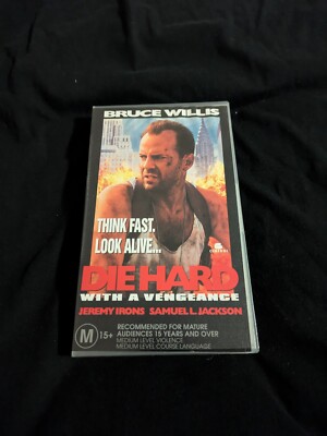 DIE HARD WITH A VENGEANCE - Action VHS Cassette Tape M15+ BRUCE WILLIS ...
