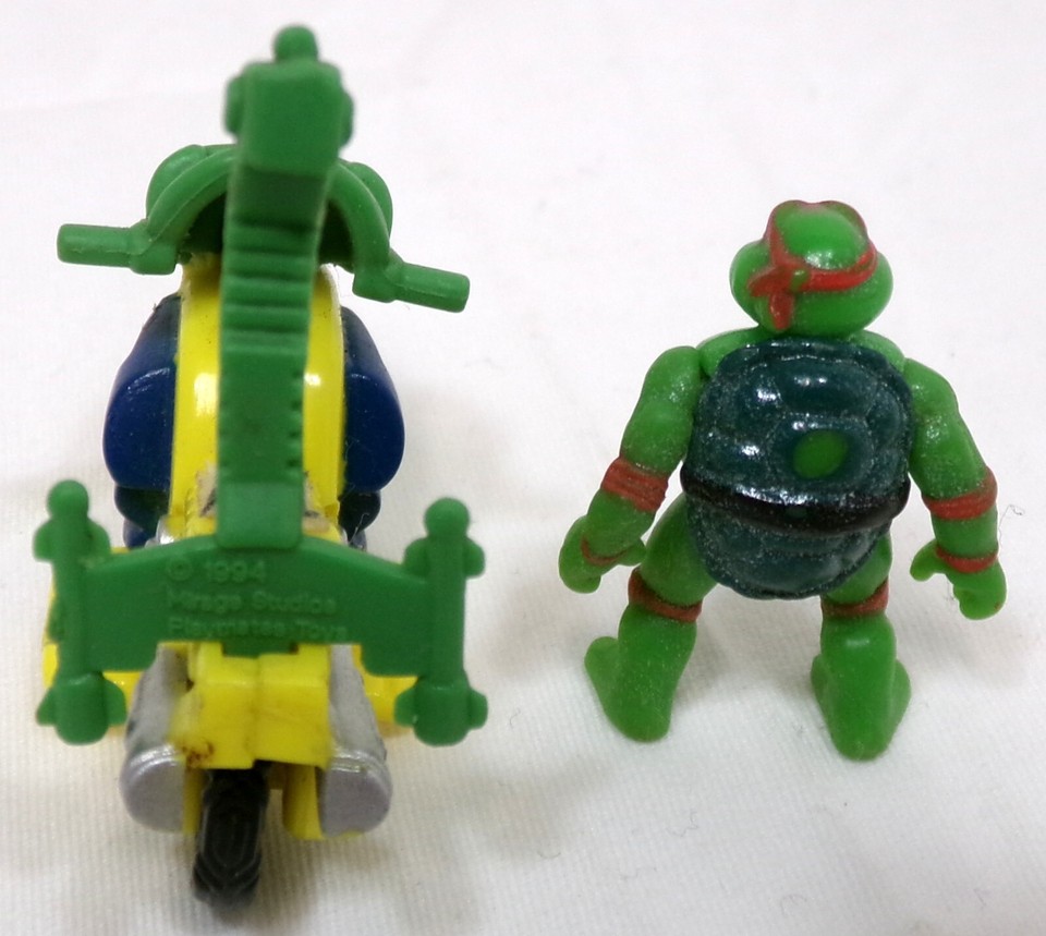 Vintage 1994 TMNT Turtles Mini Mutants Channel 6 News Cycle & Raphael ...